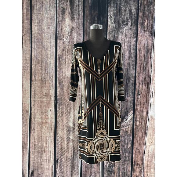 eva varro | Dresses | New Eva Varro Shapes And Prints Dress In Black ...